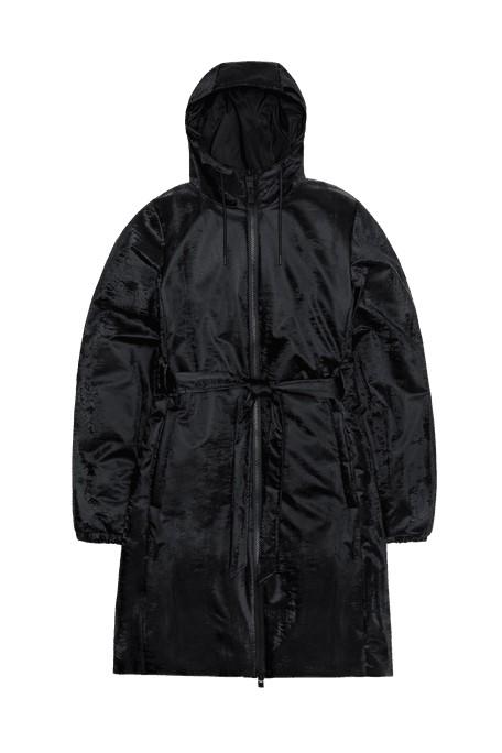 Rains jakna Lohja Long Insulated Curve Jacket Coal - Extraordinary
